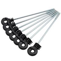China Plastic Electric Fence Ring Insulators Long Distance Screw For Wooden Post for sale