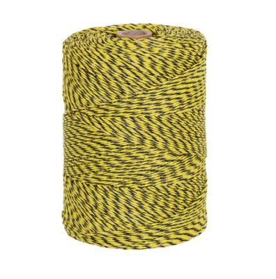 China Horse Animal Fencing Electric Fence Polywire With Steel Poly Rope Ultra Low Resistance for sale
