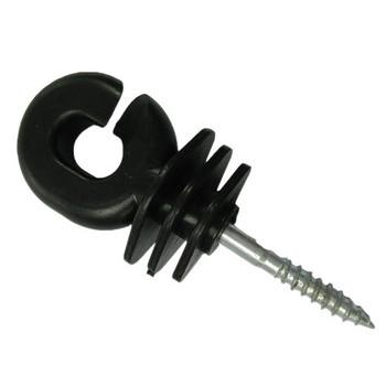 China Customized Plastic Electric Fence Screw In Insulators High Durability for sale
