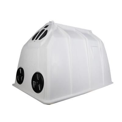China White Polyethylene Weatherproof Rectangle Calf Hutches Insulated Weather Resistant for sale