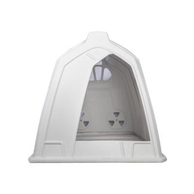 China Rectangular Polyethylene Dairy Calf Hutches Weatherproof and Insulated in White Color for sale