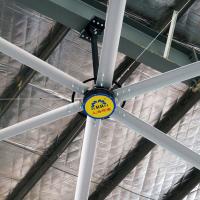 China Industrial Ceiling Fan With 14300m3/min Air Flow For IP55 Workshop And 6pcs Alloy for sale