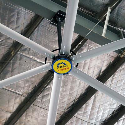 China Industrial Ceiling Fan With 14300m3/min Air Flow For IP55 Workshop And 6pcs Alloy for sale