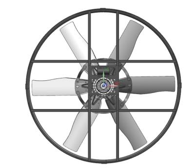 China IP55 Protection Level and Energy Saving Livestock Ventilation Fans with Outer Rotor Permanent Magnet Brushless DC Motor for sale