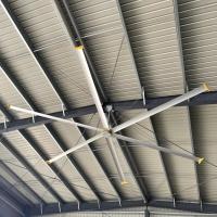 China Outer Rotor DC Motor Industrial Ceiling Fan 15000m3/min Airflow 7.3mm Huge Fan Blade Diameter for sale