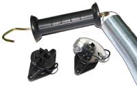 China Electric fencing Spring Gate sets with 1gate handle and 1 spring and 2 wood post insulators for sale
