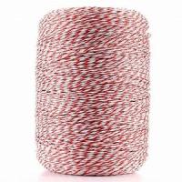 China WRT065 Polywire 2mm Diameter Nine Stainless Strands Orange White For Cattle Fencing for sale