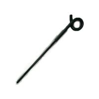 China PST056G 42cm Galvanized Steel Wood Post Insulator Electric Fence Offset Pigtail Powder-Coated Green for sale