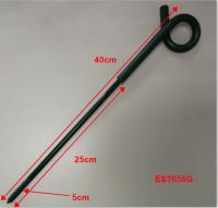 China PST056G 42cm Galvanized Steel Wood Post Insulator Electric Fence Offset Pigtail Powder-Coated Green for sale