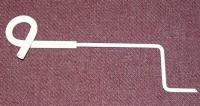 China PST051 L36cm PP Spring Steel Offset Insulator Electric Fence Posts Powder-Coated White 250mm for sale