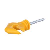 China Diamond Screw-In Ring Insulator INS001Y Yellow Electric Fence Insulators For Wood Post Polywire Polytape for sale