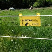 China 55g Electric Fence Warning Sign for sale