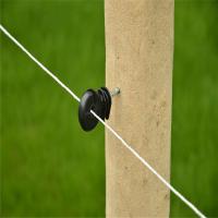 China Wood Post Black Electric Fence Insulators Screw In Ring Insulator for sale
