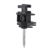 China Wood Screw Insulator INS085B Black Electric Fence Fittings For Wood Post 7mm Wire Polywire for sale