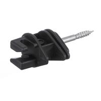 China Wood Screw Insulator INS085B Black Electric Fence Fittings For Wood Post 7mm Wire Polywire for sale