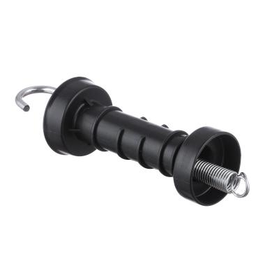 China Electric Fence Gate Handle Black Color with Plastic Handle and Galvanized Hook for sale