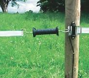 China Insulated Fence Handle Plastic Spring Gate Handle Heavy-Duty Electric Fence Gate Handle Black Color for sale