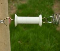 China Insulated Fence Handle Plastic Spring Gate Handle Heavy-Duty Electric Fence Gate Handle Black Color for sale