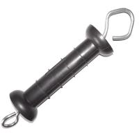 China HDL014B 110g Diamond Insulated Black Electric Fence Gate Handle With Sealed End Hook for sale
