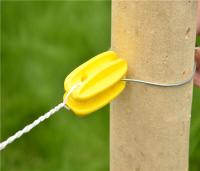 China White Egg Insulator INS078 42g Deep Grooves End Strain Electric Fence Insulators For 6mm Wire Post for sale