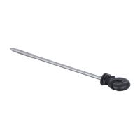 China Long Arm Offset Insulator INS010B Black Screw-In Electric Fence Fittings For Wood Post Wire 5mm 250mm for sale
