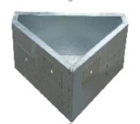 China Rectangular Feeding Trough 500mm Galvanized Steel 1mm Livestock Feed Trough For Calves for sale