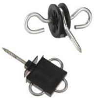 China End Strain Screw In Insulator With Stainless Steel Ear On Top Electric Fence Insulators for sale