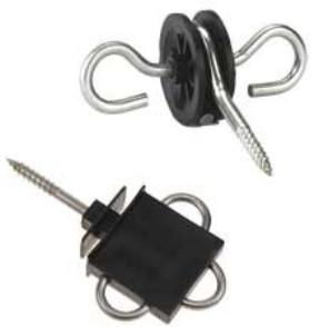 China End Strain Screw In Insulator With Stainless Steel Ear On Top Electric Fence Insulators for sale