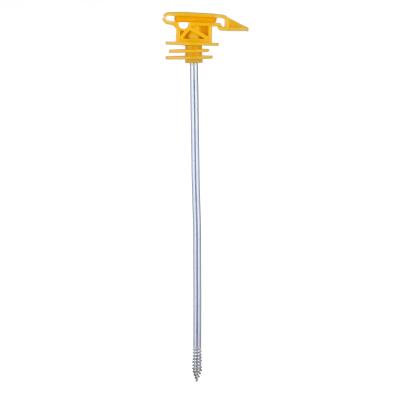 China 5.8mm Galvanized Steel PE Screw In Offset Tape Electric Fence Insulator Length 265mm for sale