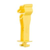 China Backside T Post Insulator INS514Y HDPE 25g Electric Fence Fittings For 5mm Wire Yellow for sale