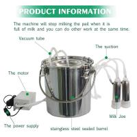 China Single Bucket Milking Machine 220V Vacuum Unit For Dairy Cows And Small Milking Parlours for sale