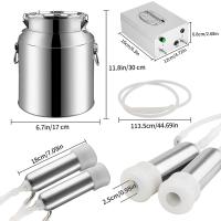 China Goat And Cow Milking Machine 7L 14L Stainless Steel Bucket With Pulsation Vacuum Pump for sale