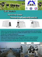 China NTG002 Calf Hutch 220cm LLDPE Rotomoulded Pen With Galvanized Fence And Bucket Holders for sale