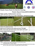 China PST012 63in Free Standing PP Electric Fence Posts Step-In Stirrup Tread UV-Treated White for sale