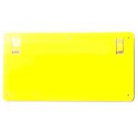 China Yellow PP Plastic Fence Warning Sign 250x130x2mm For Electric Fence Farm Security for sale