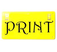 China Width 130mm Fence Accessories Yellow Plastic Farm Security Warning Sign for sale