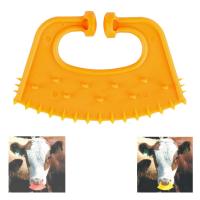 China Stop Sucking Veterinary Medical Equipment Orange Color Plastic Calf Weaner for sale