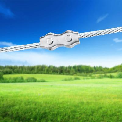China Stainless Steel Electric Fence Strainers Wire Rope Connector Arrow Clamp Clips 6mm for sale