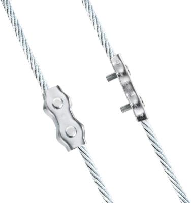 China Electric Fencing Wire Rope Connectors Arrow Clamp Clips Galvanized 10mm for sale