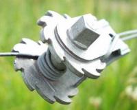 China EFA050 Pre-Galvanized Steel Plate Electric Fence Wire Strainer Spring Clip Aluminum Spool 4mm In-Line Tensioner for sale