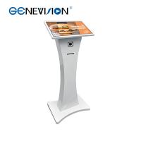 China Touch Screen K Type Floor Standing Signage With Printer Scanner for sale