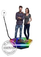 China 360 degree selfie photo booth remote automatic rotating wedding bar party live concert video dance show photo booth 360 for sale