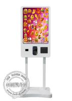 China 32'' Selfservice Ordering Payment Kiosk With POS Hole QR Scanner for sale