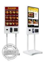 China 32'' Selfservice Ordering Payment Kiosk With POS Hole QR Scanner for sale