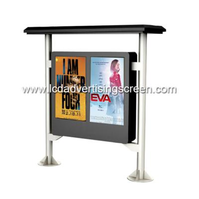 China Double screen outdoor kiosk two 49 inch touch screen advertisement display with WIFI 3G/4G lcd digital signage panel for sale