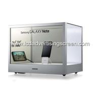 China Transparent LCD Glass Showcase Refrigerator White Show Case Display 4K Full HD for sale