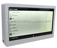 China Transparent LCD Glass Showcase Refrigerator White Show Case Display 4K Full HD for sale