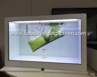 China Transparent LCD Glass Showcase Refrigerator White Show Case Display 4K Full HD for sale