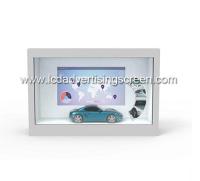 China 43 Inch Transparent LCD Display Box Refrigerator White Show Case Touch Screen for sale