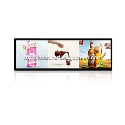 China Stretched Bar LCD Display Digital Shelf Edge Bus Advertising Screen 24 Inch for sale